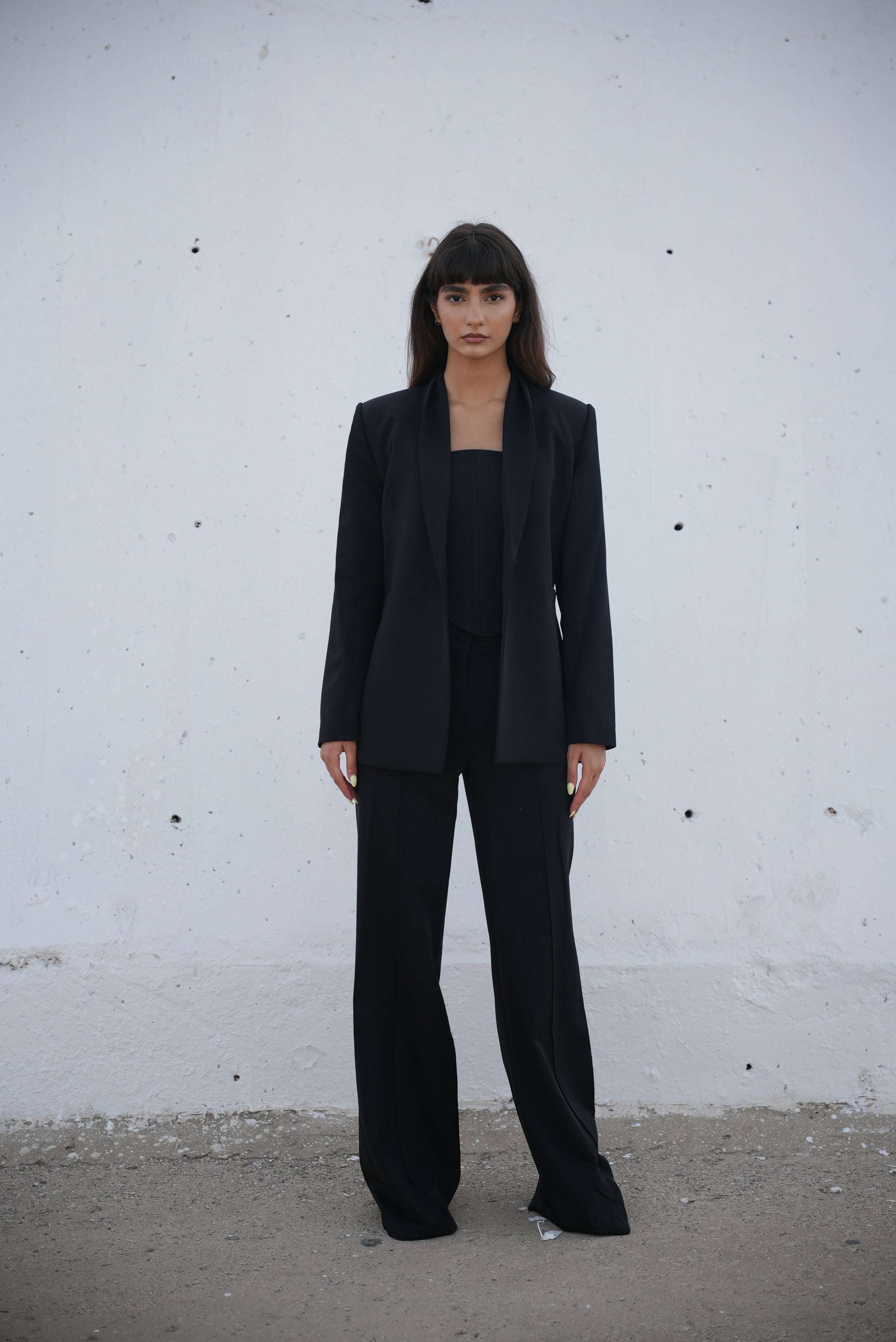 Tailored Blazer Suit - Black